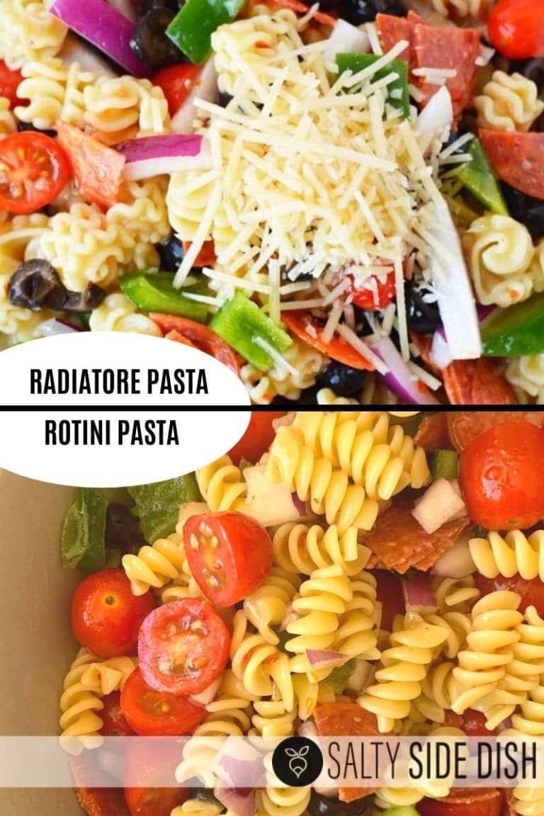 Radiatore Pasta Salad with Italian Dressing and Pepperoni | Salty Side ...