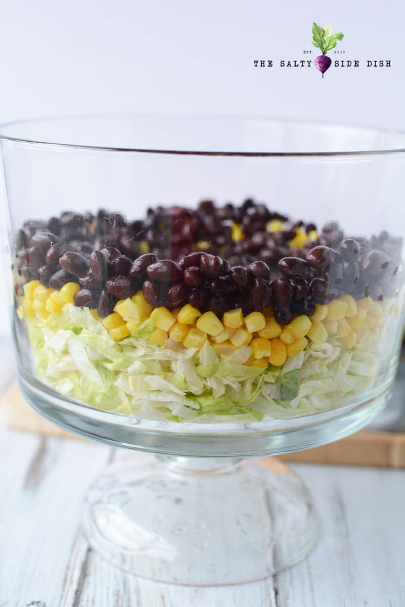 7 Layer Salad Trifle Appetizer | Salty Side Dish