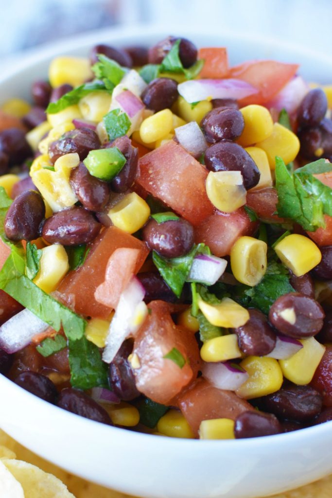 Black Bean and Corn Salsa with Red Onions and Fresh Cilantro | Salty ...