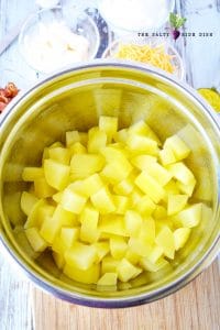 Southern Potato Salad Loaded with Bacon and Cheese