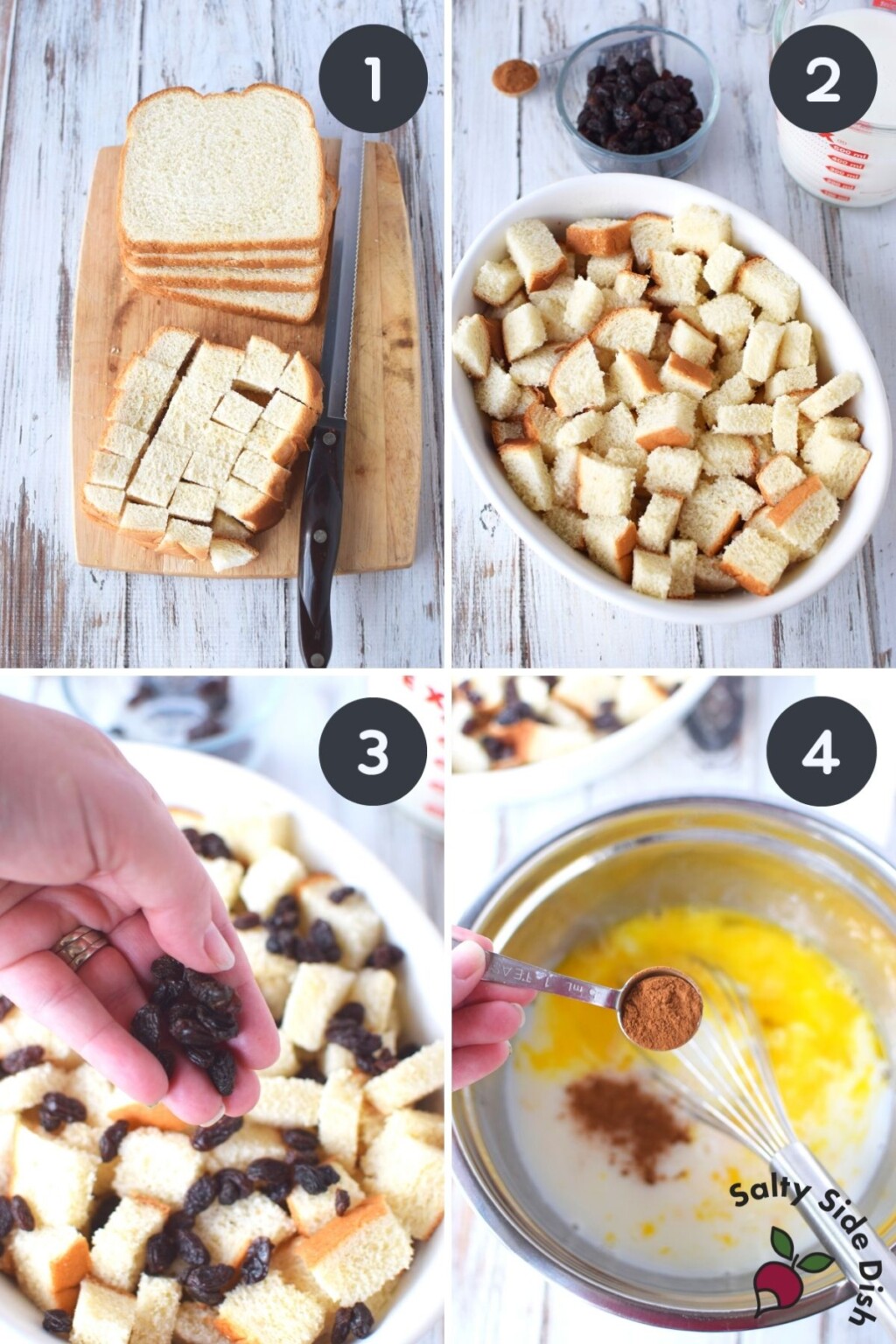 Southern Bread Pudding Recipe with Raisins | SaltySideDish.com