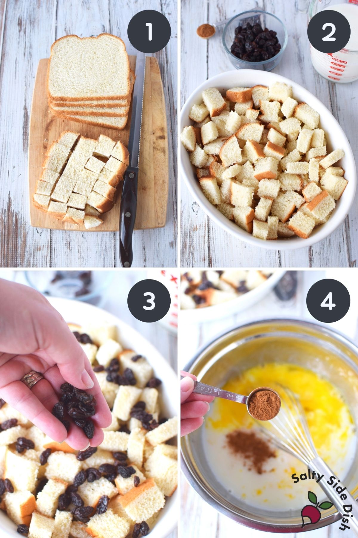 Southern Bread Pudding Recipe with Raisins | SaltySideDish.com