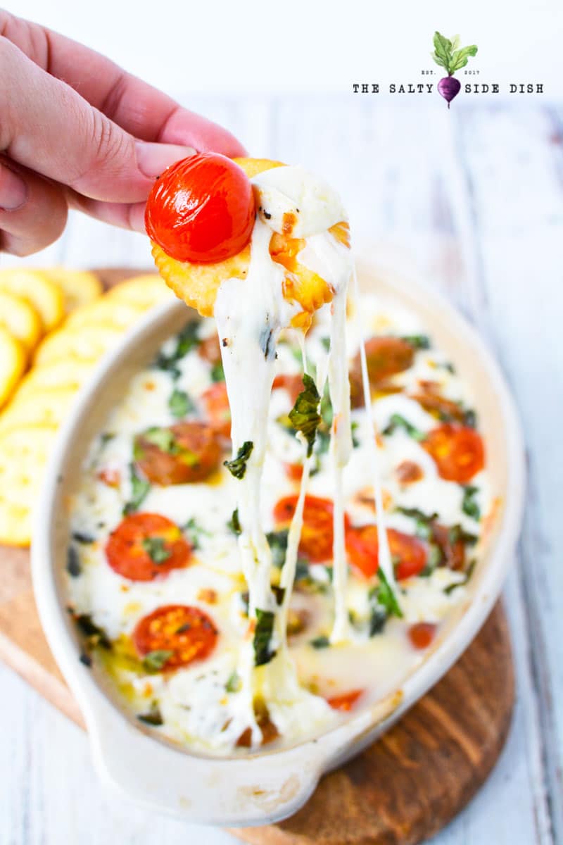 Hot Caprese Dip Recipe | Salty Side Dish