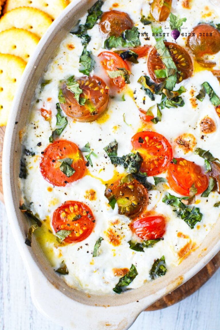 Hot Caprese Dip Recipe | Salty Side Dish