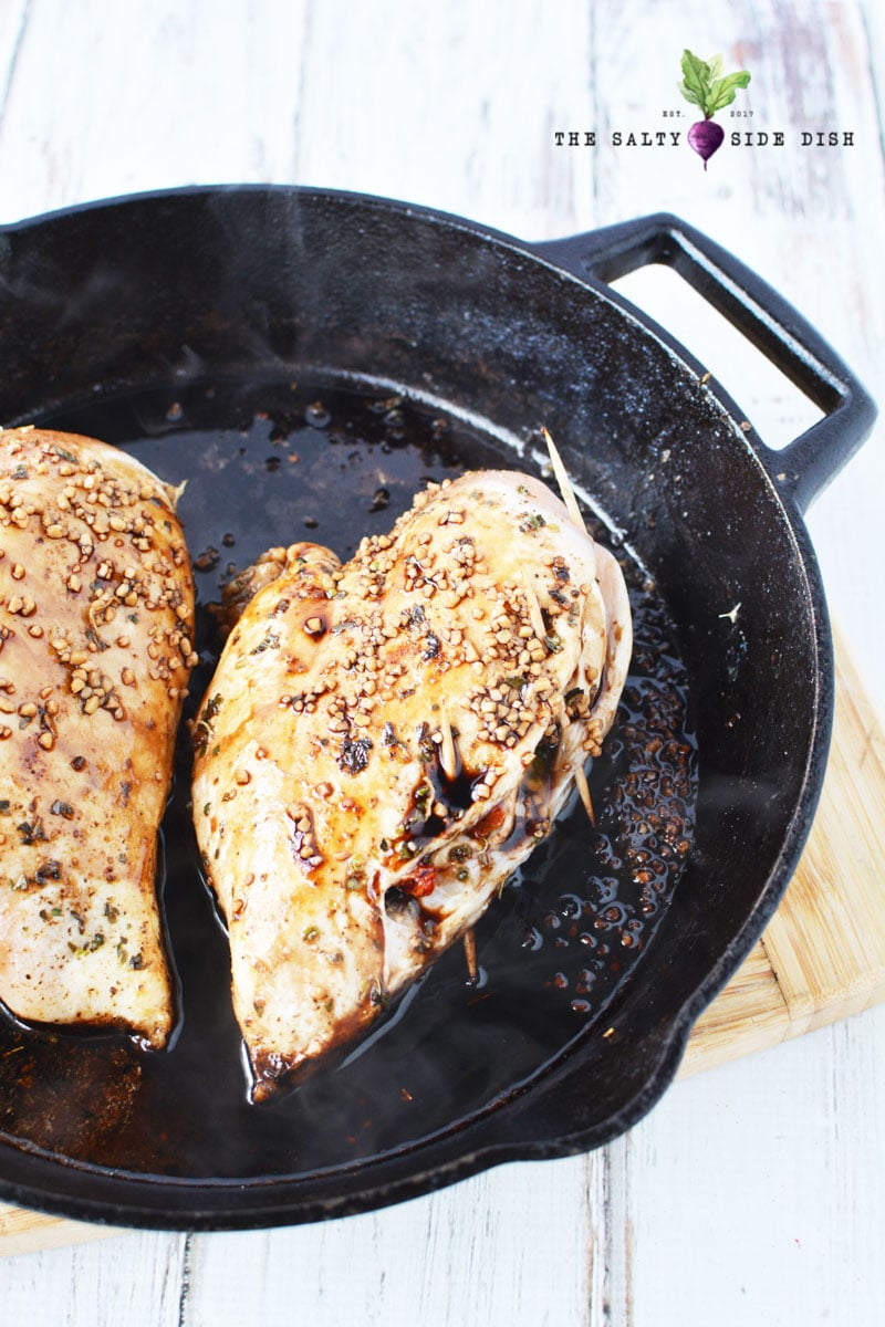 DELICIOUS Caprese Stuffed Chicken Recipe with Tangy Balsamic Glaze