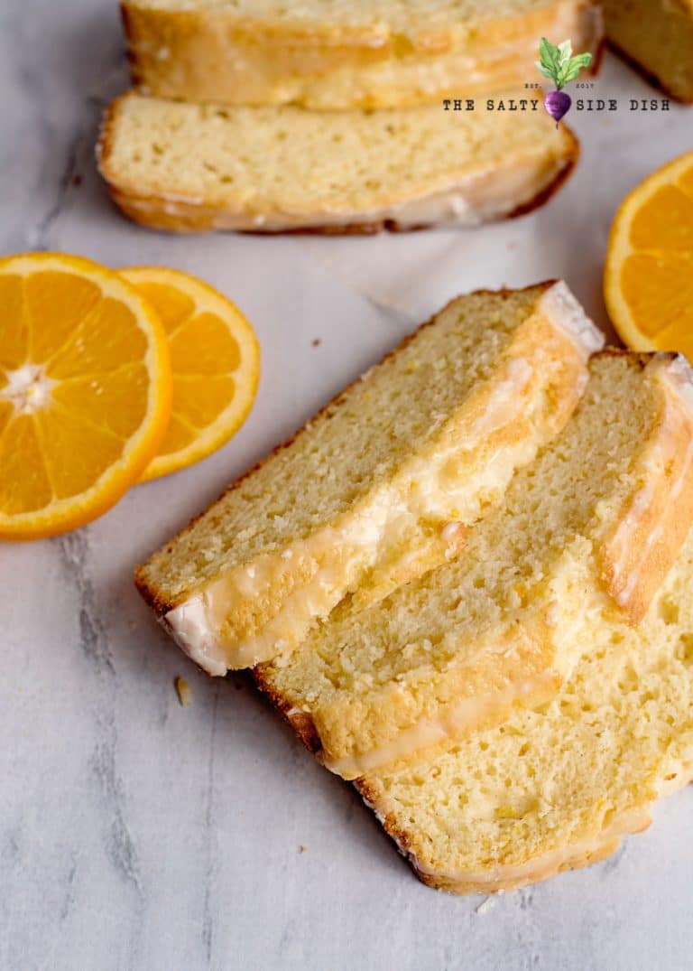 Homemade Orange Bread with Fresh Orange Glaze