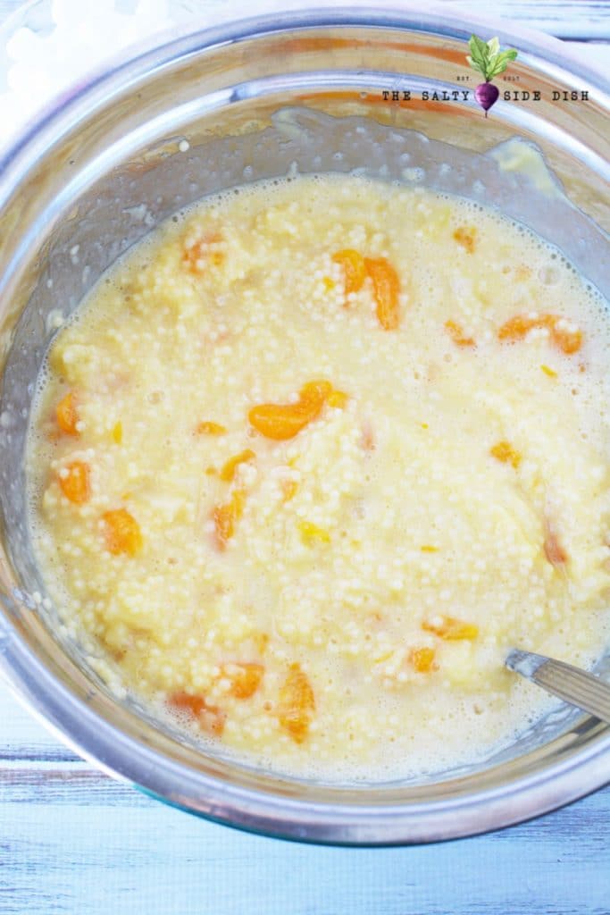 Frog Eye Salad made with Pudding and Acini Di Pepe | Salty Side Dish