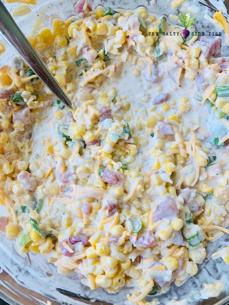Fiesta Corn Dip with Rotel ( Party Size) {Video} | Salty Side Dish