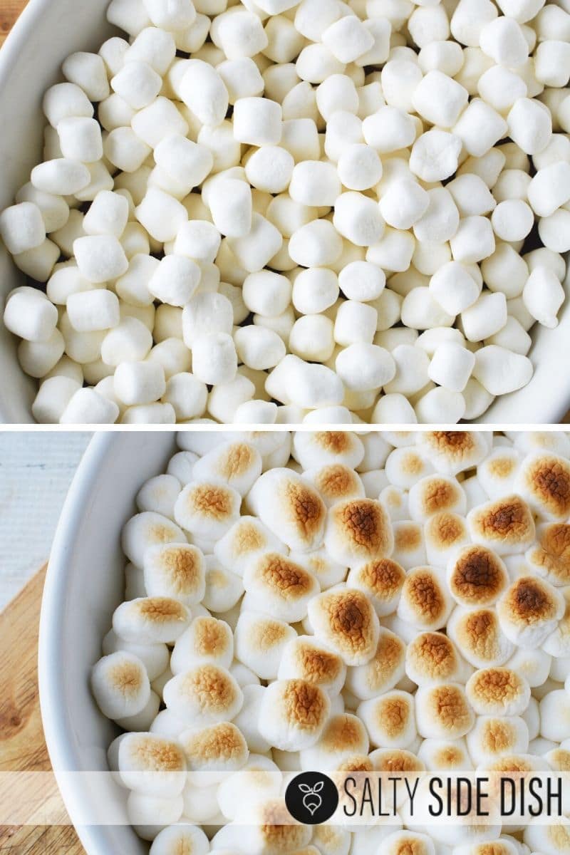 Marshmallow Fudge S'mores Dip with Toasted Marshmallows