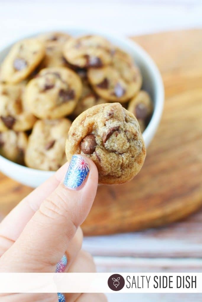 Mini Chocolate Chip Cookies - Bite sized TikTok Hack | Salty Side Dish
