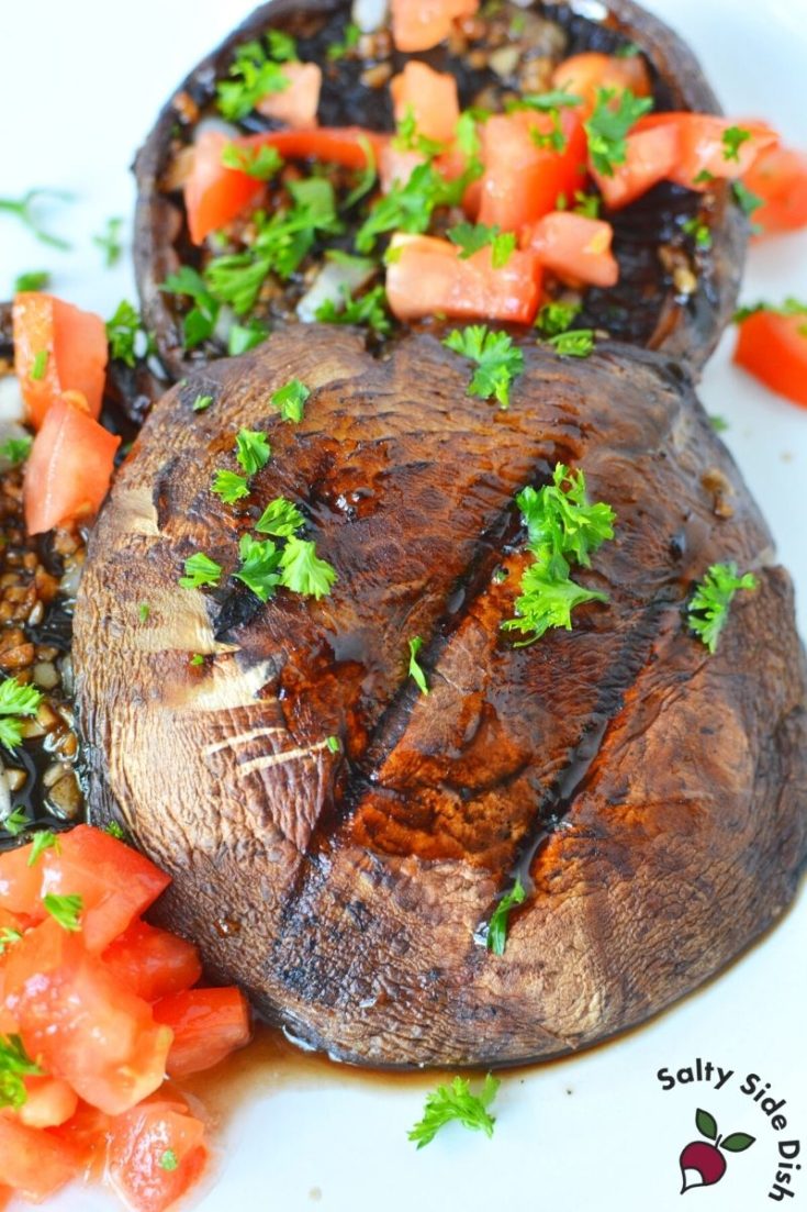 Grilled Portobello Mushrooms {Perfect for Taco's}| Salty Side Dish