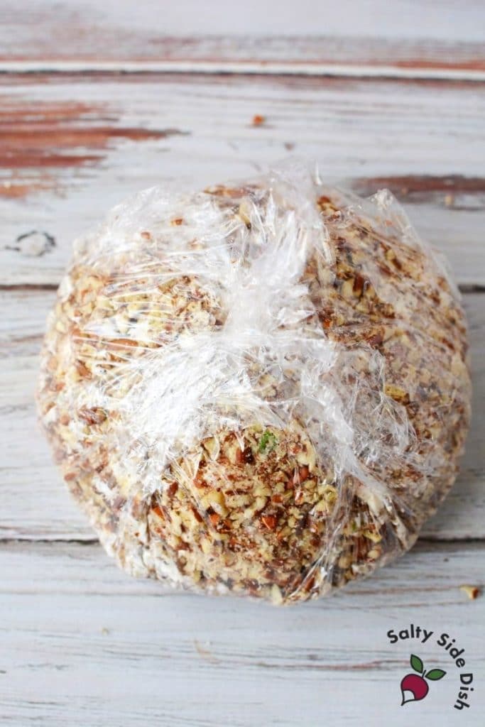 Ham Cheese Ball with Green Onions and Pecans! | Salty Side Dish