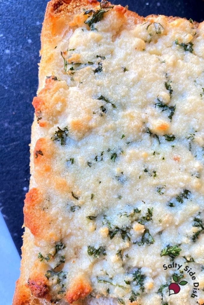 Crusty Parmesan Garlic Bread in under 15 minutes | Salty Side Dish