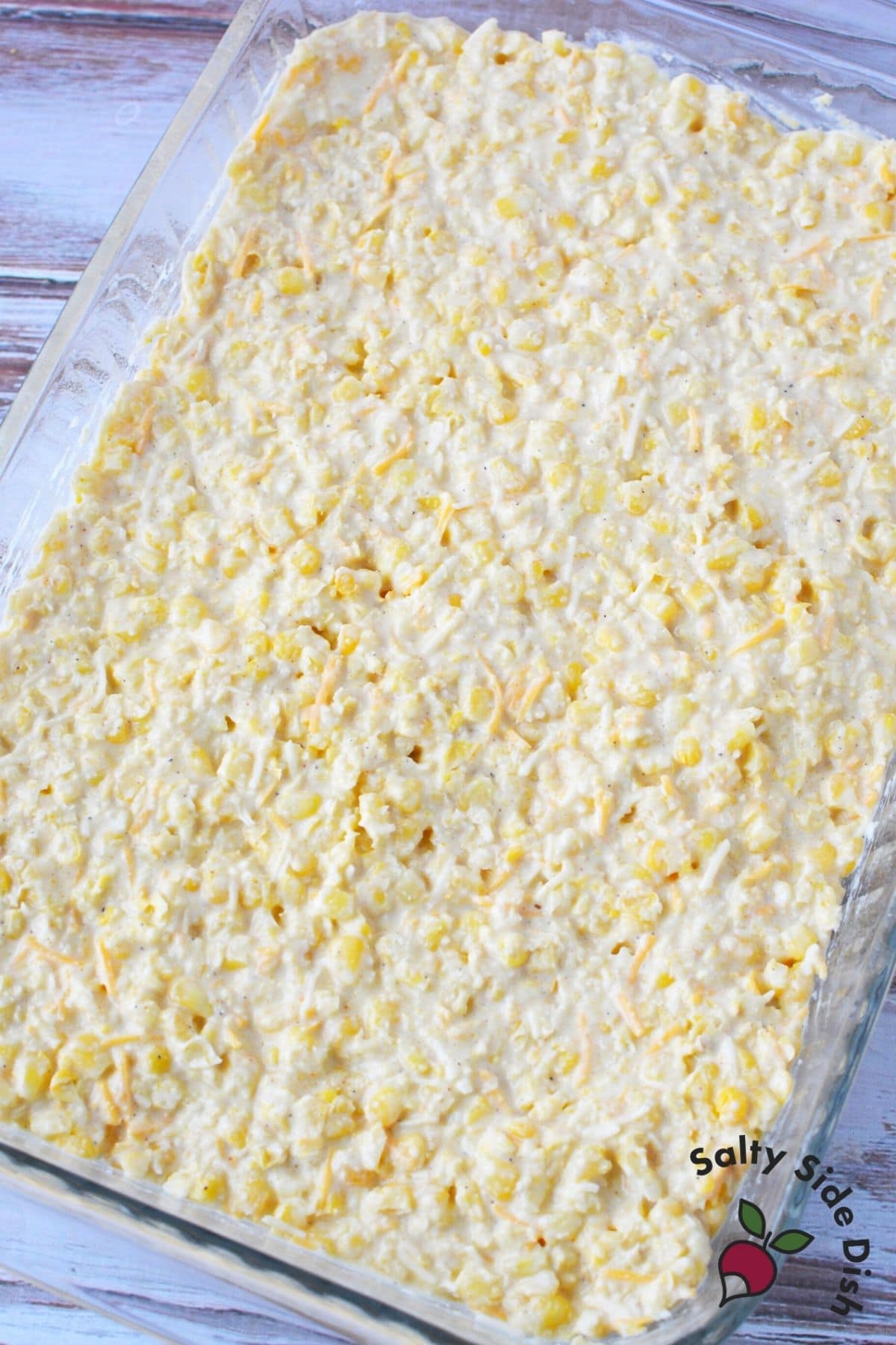 Super Cheesy Corn Casserole without Jiffy | Salty Side Dish