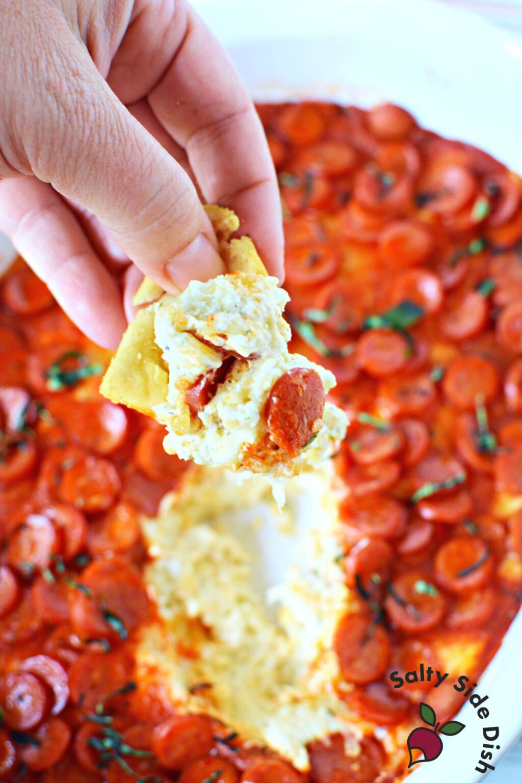 Pepperoni Dip with Serious Pizza Flavor! | Salty Side Dish