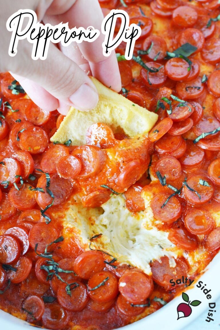 Pepperoni Dip Recipe - Pizza dip with Philadelphia cream cheese | Salty ...