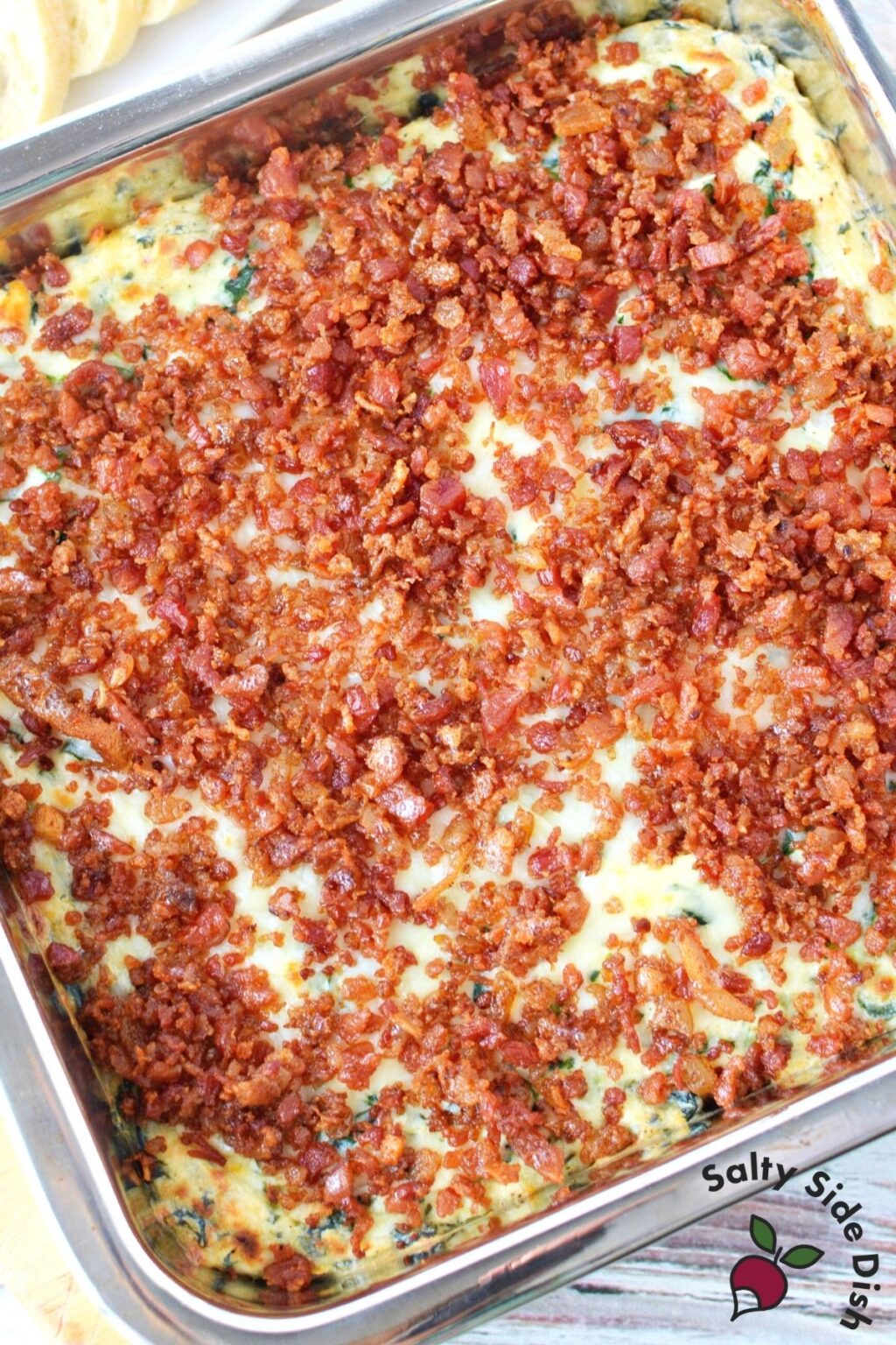 Cheesy Bacon Spinach Dip is the ULTIMATE Appetizer! | Salty Side Dish