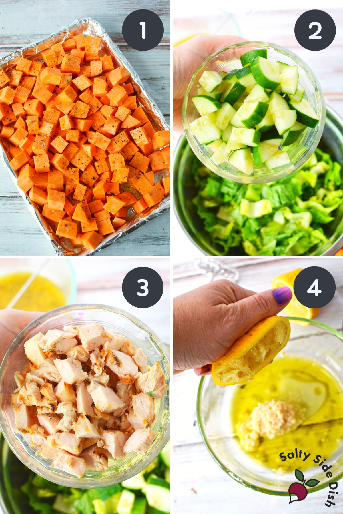 Roasted Sweet Potato Salad (Cold Dish) | Salty Side Dish