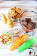 Chocolate Ice Cream Cone Witch Hats with Candy | Salty Side Dish