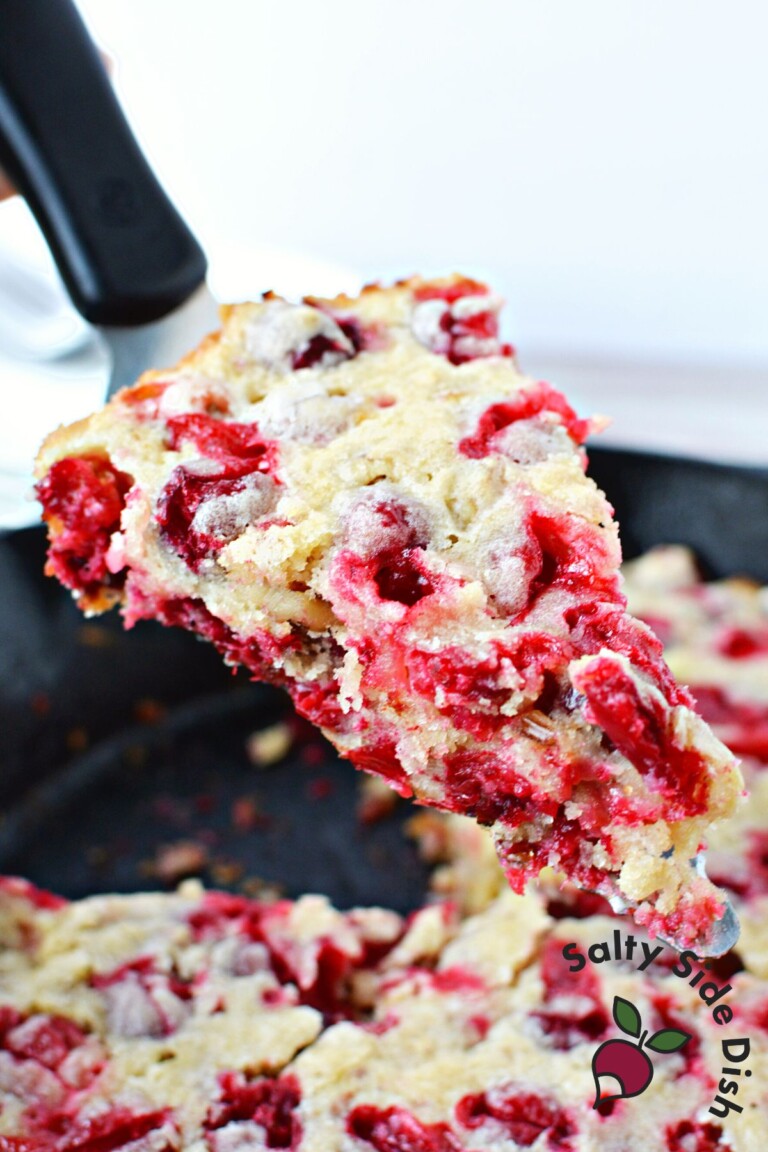 Crustless Cranberry Pie in Cast Iron | Salty Side Dish