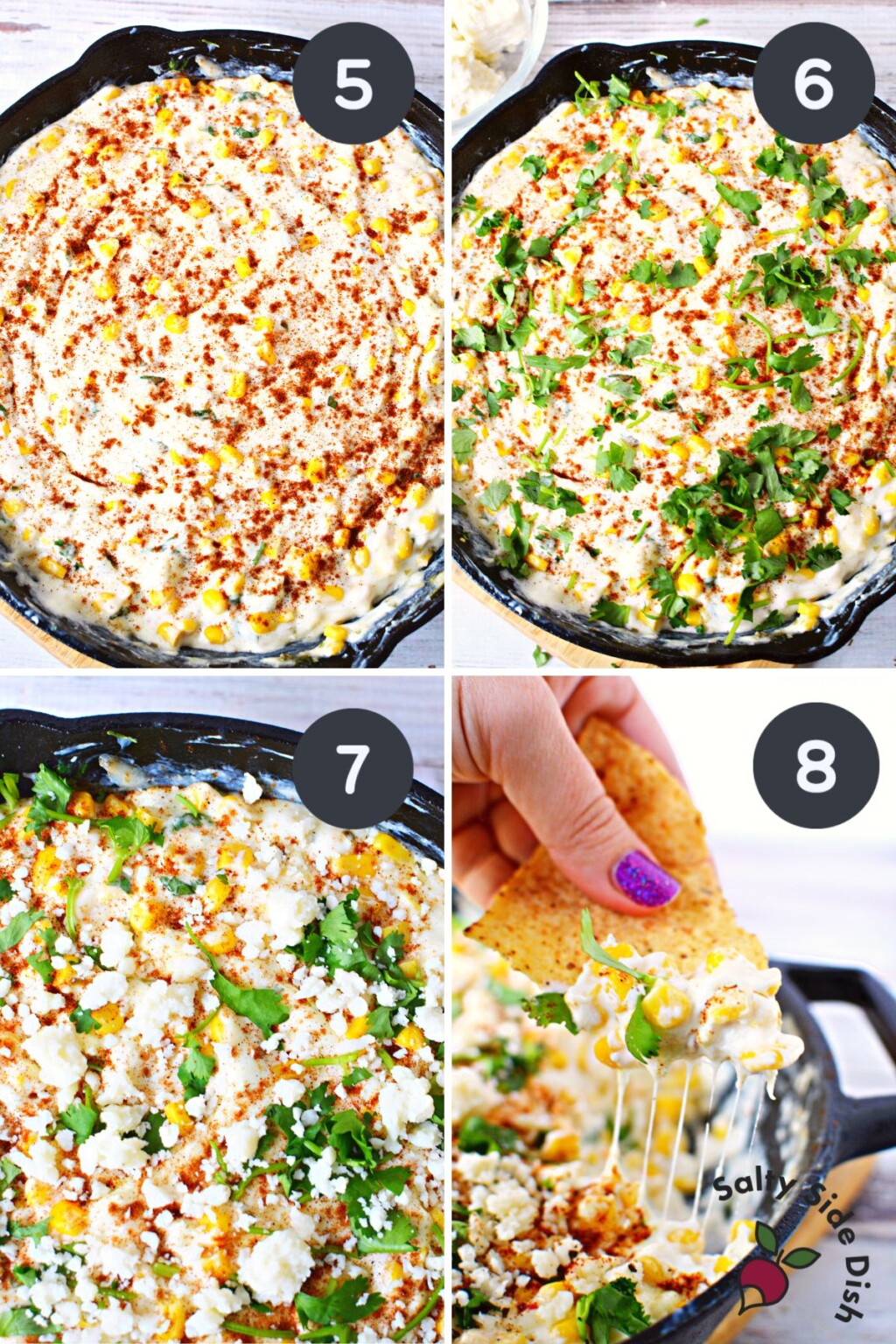 Warm Elote Dip - Mexican Street Corn Appetizer | Salty Side Dish