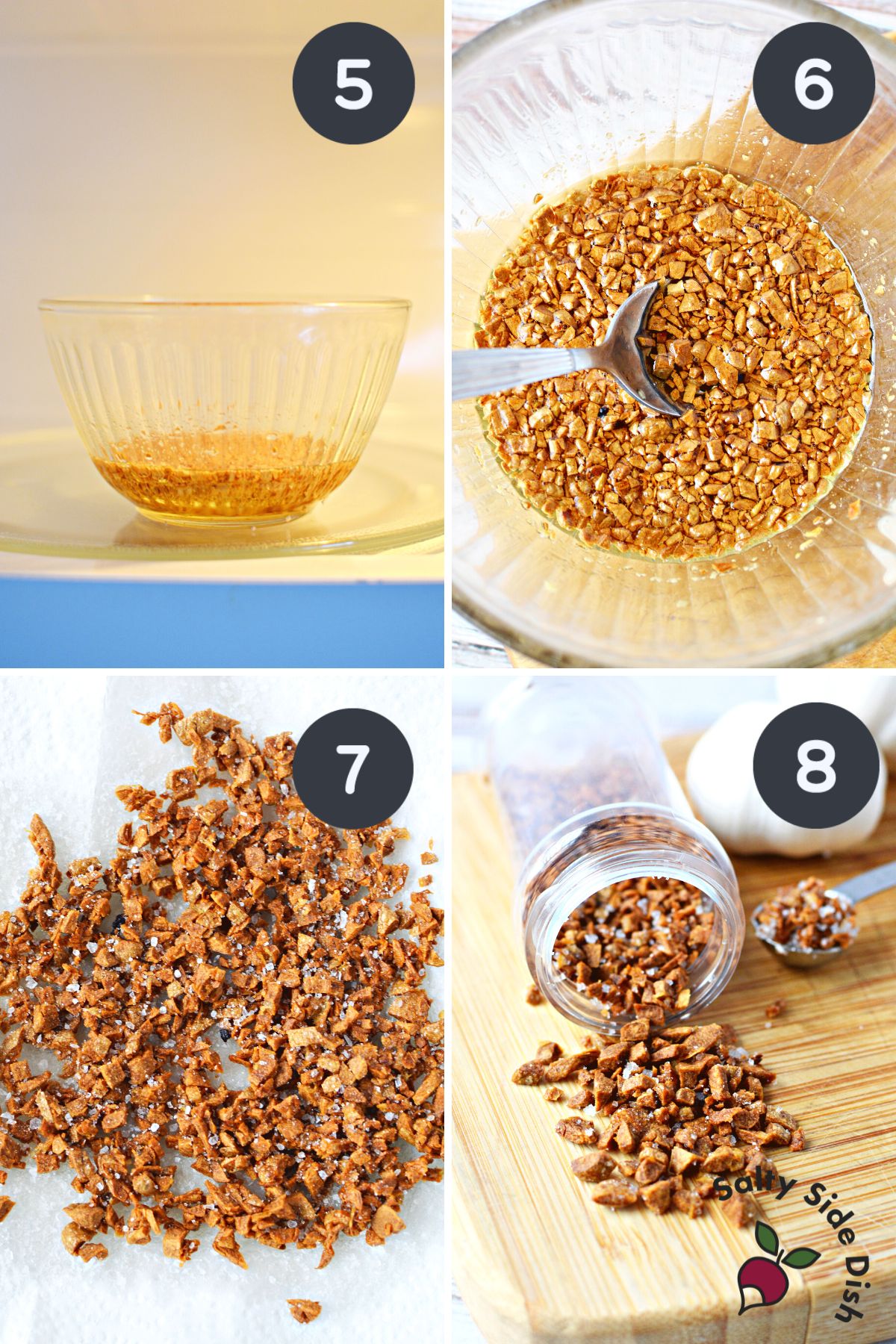 Microwave Fried Garlic with Infused Oil | Salty Side Dish Recipes