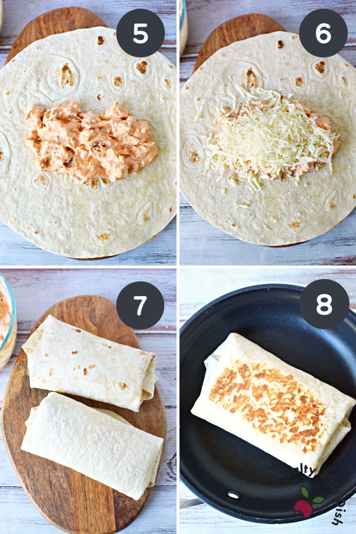 Easy Buffalo Ranch Chicken Burritos (hot or cold) | Salty Side Dish