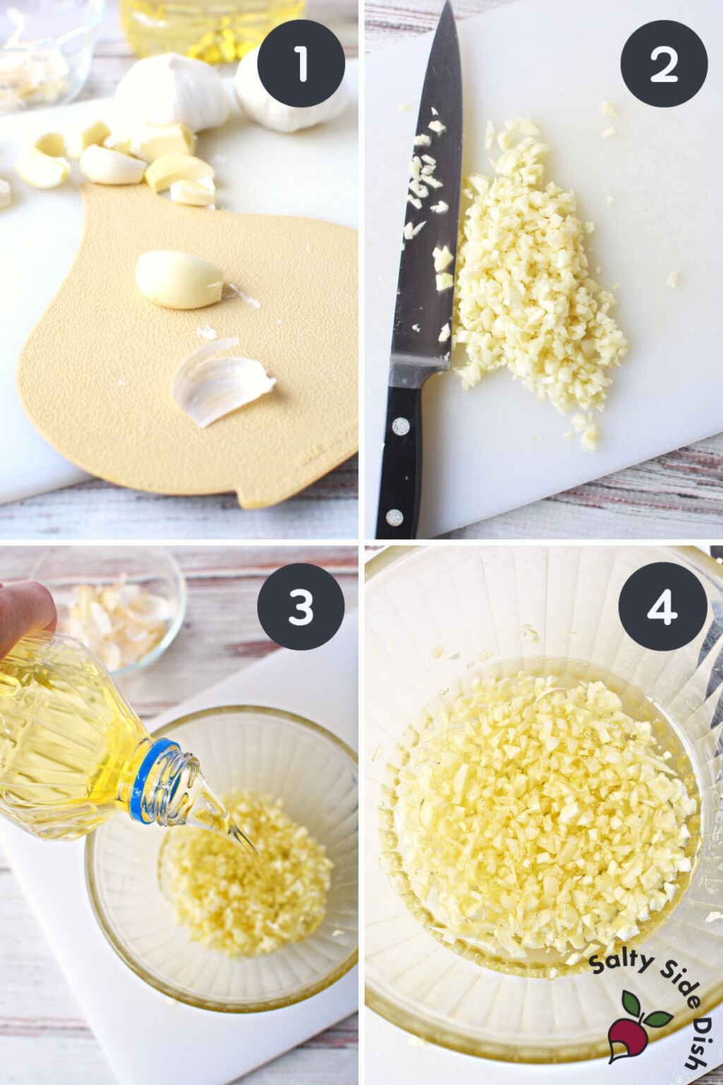 Microwave Fried Garlic with Infused Oil | Salty Side Dish Recipes