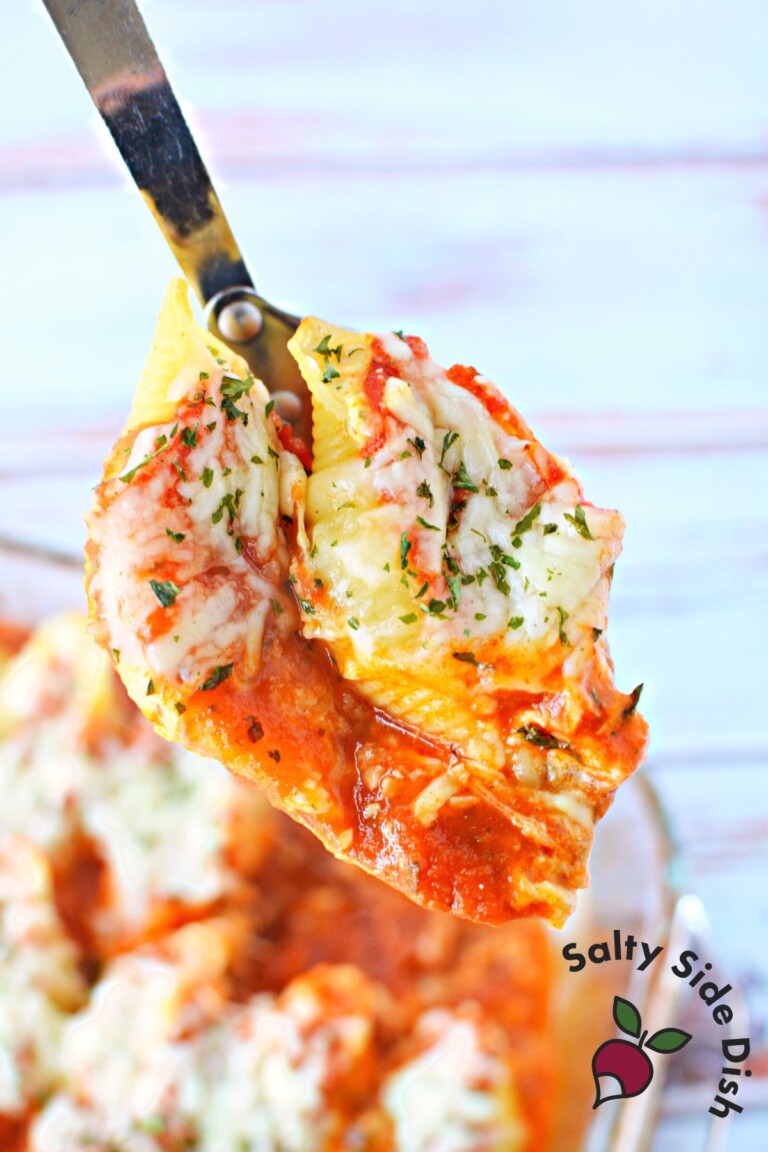 Giant Stuffed Shells with 3 Cheeses | Salty Side Dish