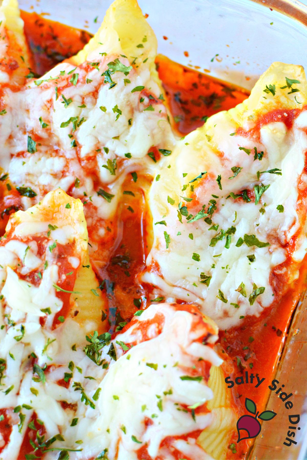 Giant Stuffed Shells with 3 Cheeses | Salty Side Dish
