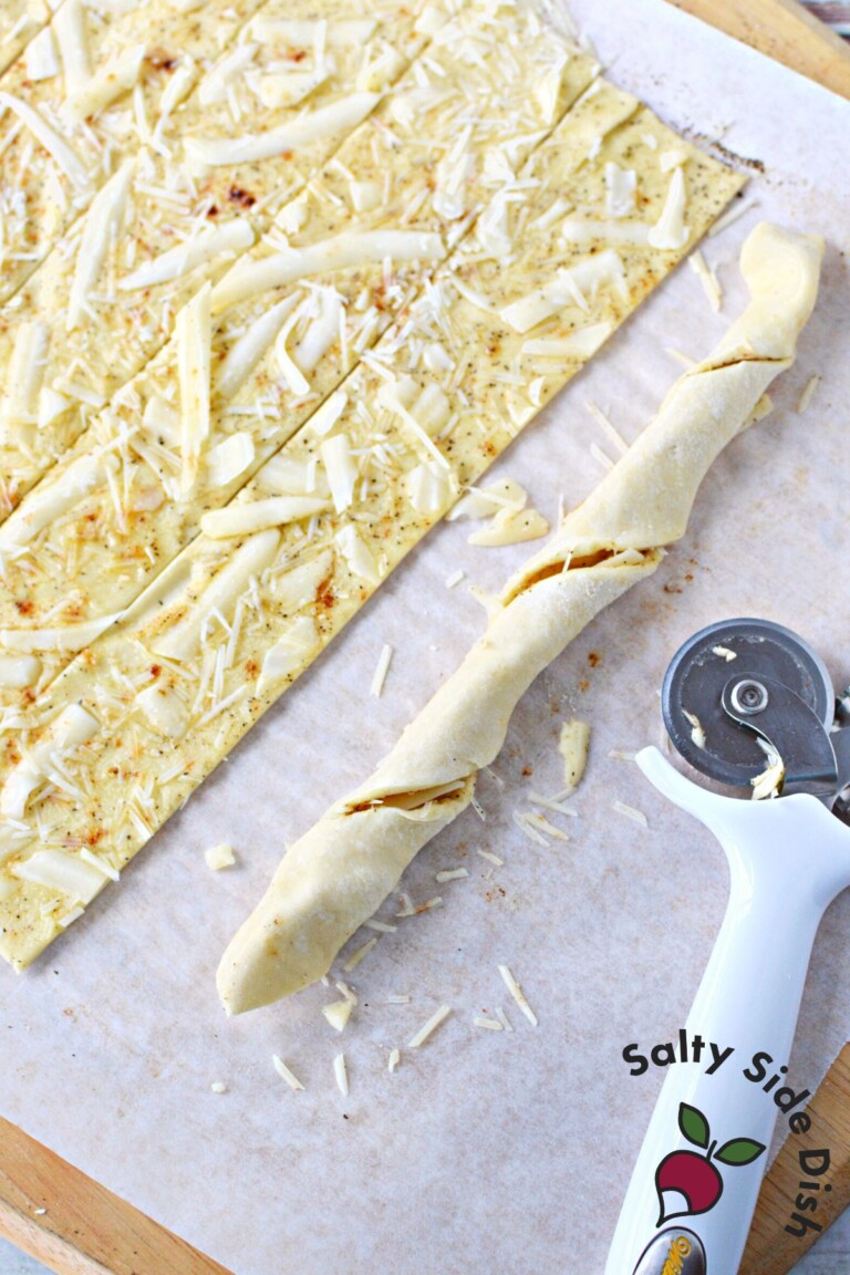 Puff Pastry Breadsticks with Parmesan Cheese | Salty Side Dish