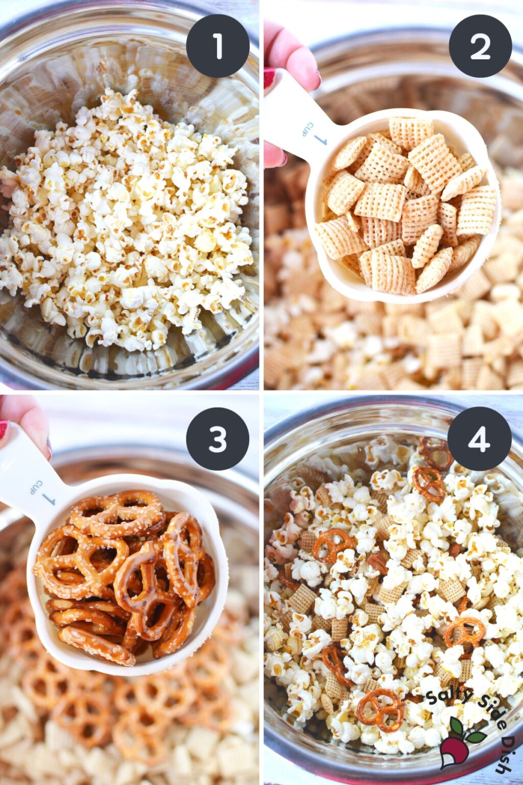 Caramel Popcorn Snack Mix with Chex - WOW! | Salty Side Dish