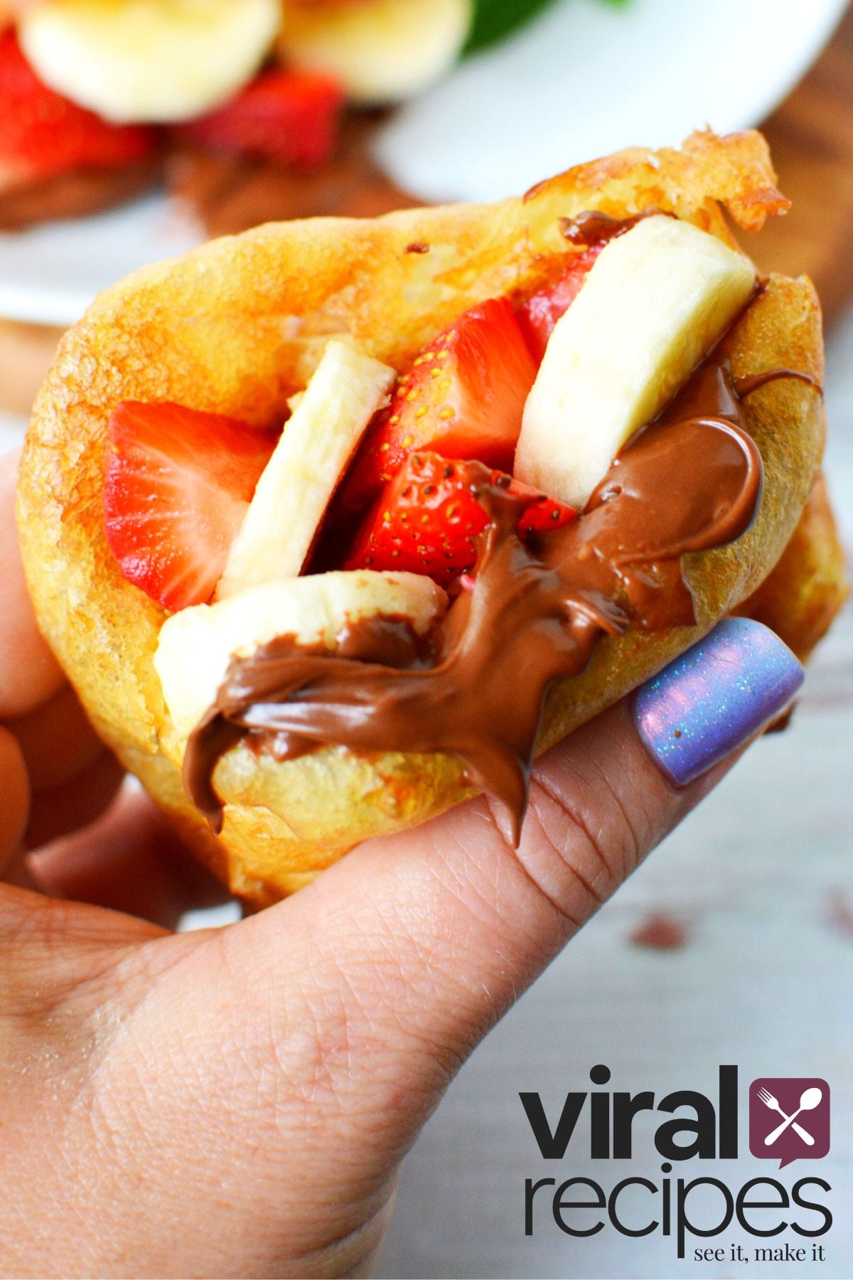 Spatula Pancake Pockets stuffed with Nutella and Fruit | Salty Side Dish