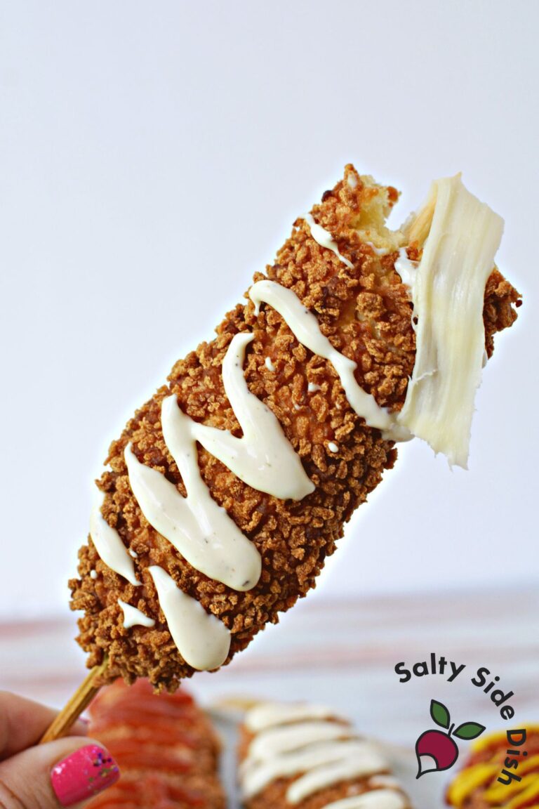 Korean Corn Dog with Golden Brown Panko Crumbs - TikTok Viral!