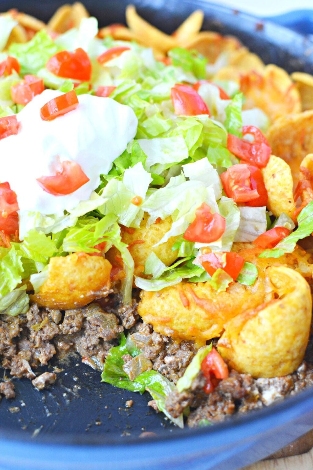 Walking Taco Casserole with Crunchy Frito Chip Topping - ⭐