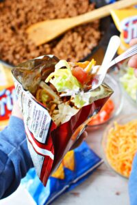 Walking Taco Casserole with Crunchy Frito Chip Topping - ⭐