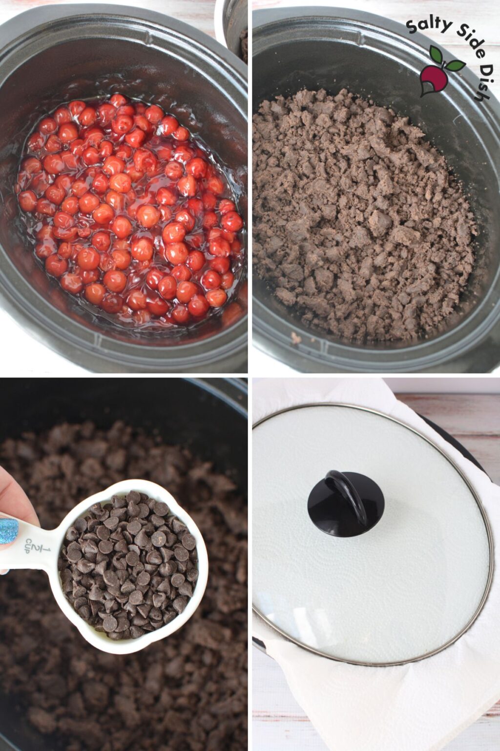 Crockpot Chocolate Cherry Dump Cake | Slow Cooker Dessert