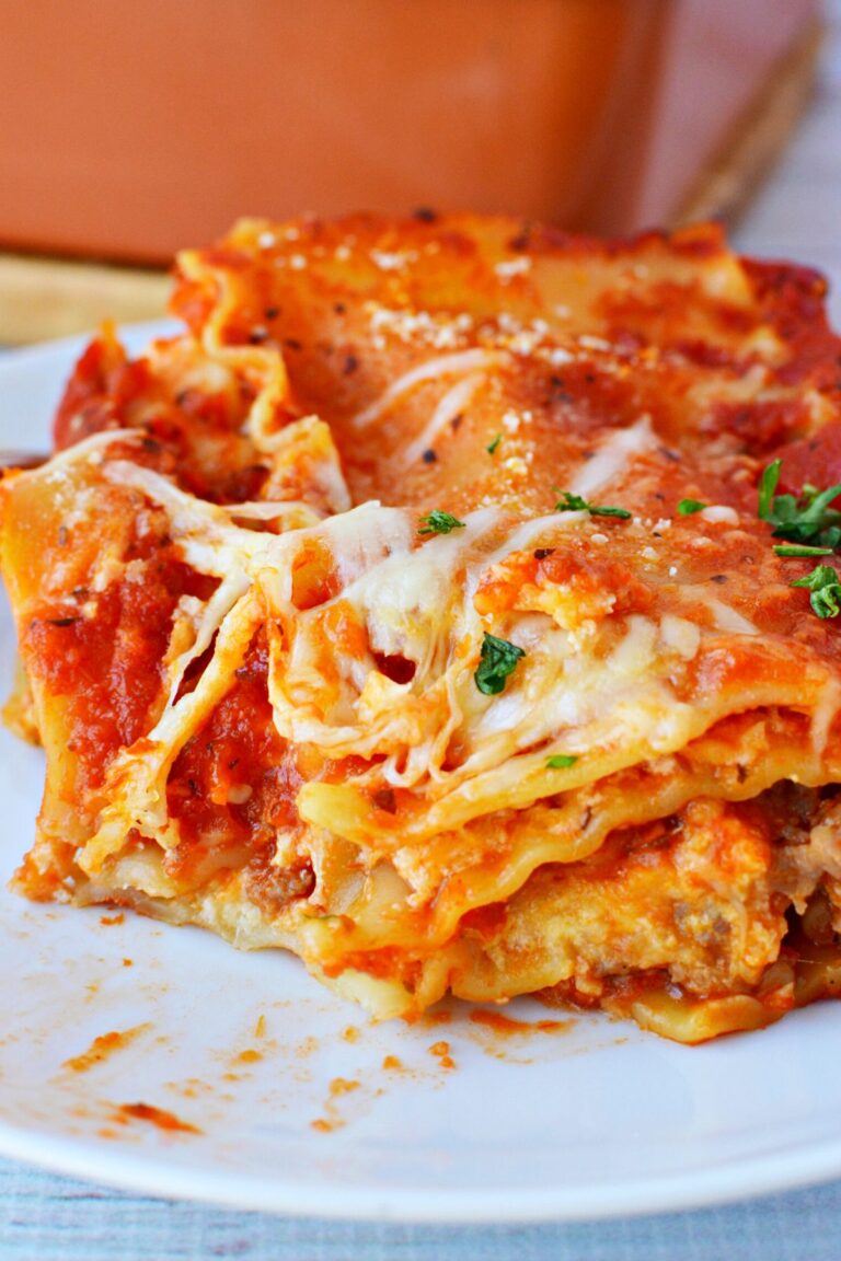 Baked American Lasagna with Classic Cheesy Layers - Feeds 12!