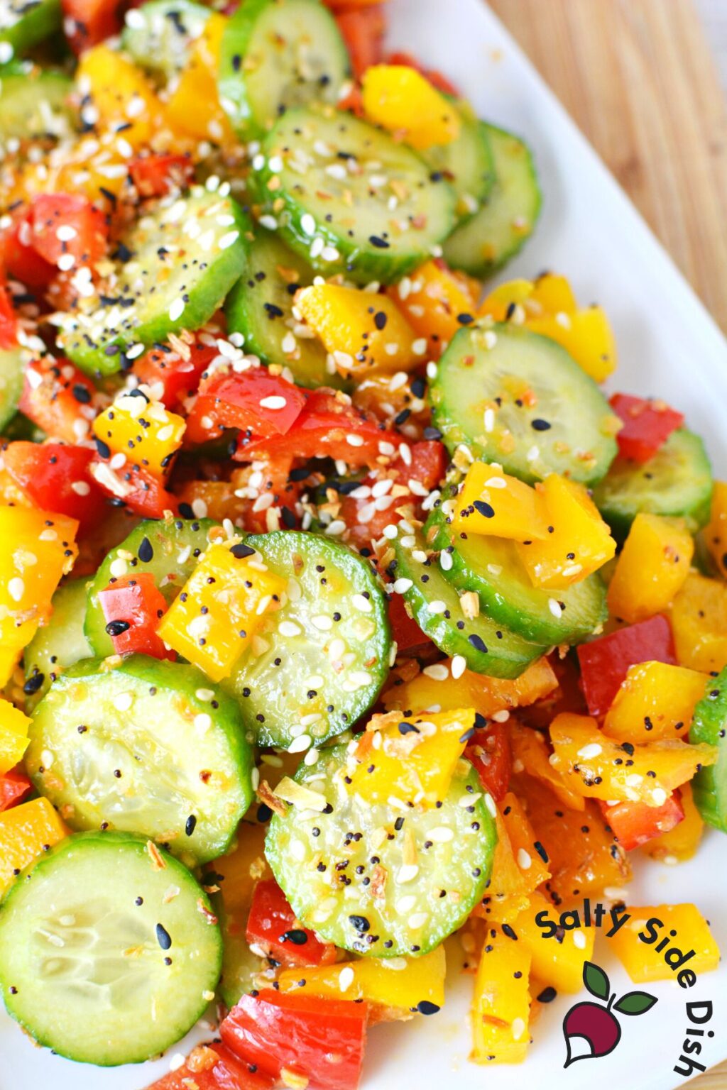 Cucumber Pepper Salad Recipe | 10 Minute Summer Salad FTW!