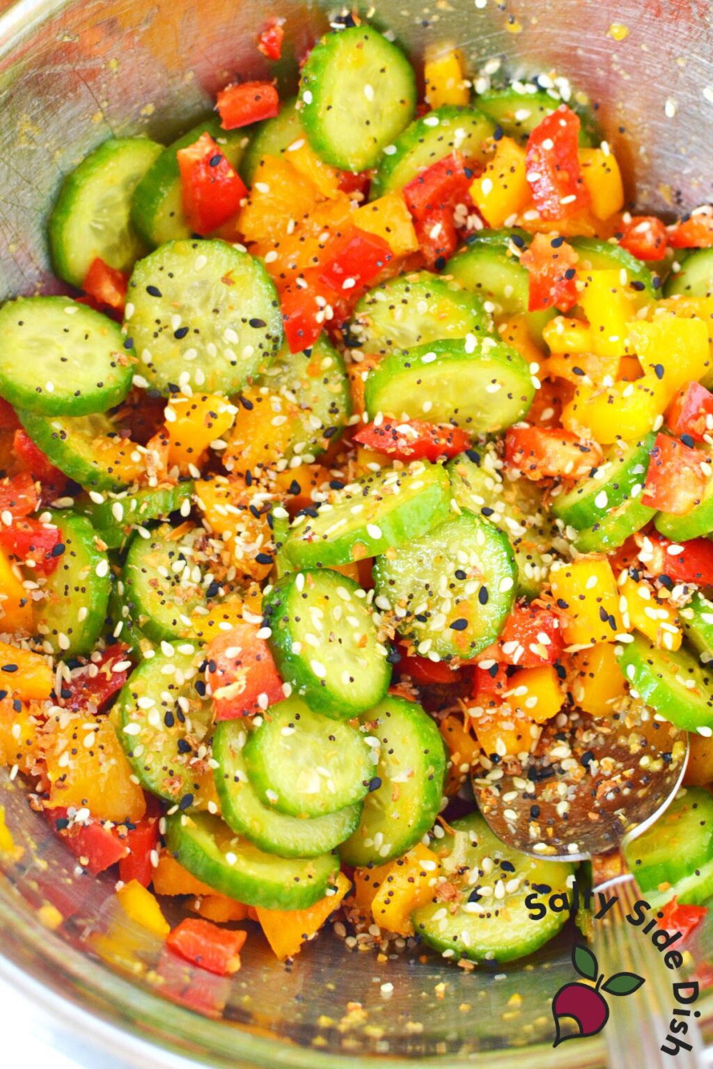 Cucumber Pepper Salad Recipe | 10 Minute Summer Salad FTW!
