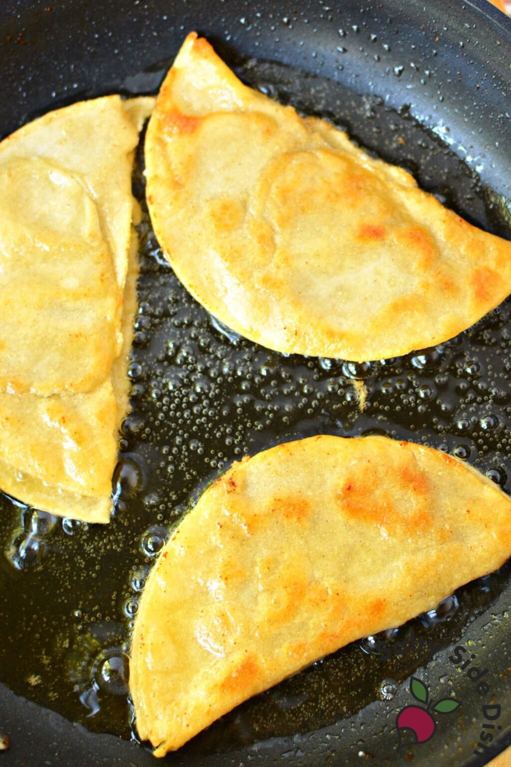 Fried Tacos with Beef in Crispy Corn Tortillas | SaltySideDish.com