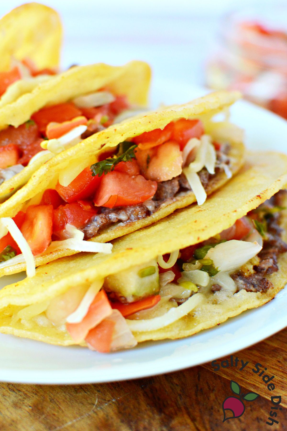 Fried Tacos with Beef in Crispy Corn Tortillas | SaltySideDish.com