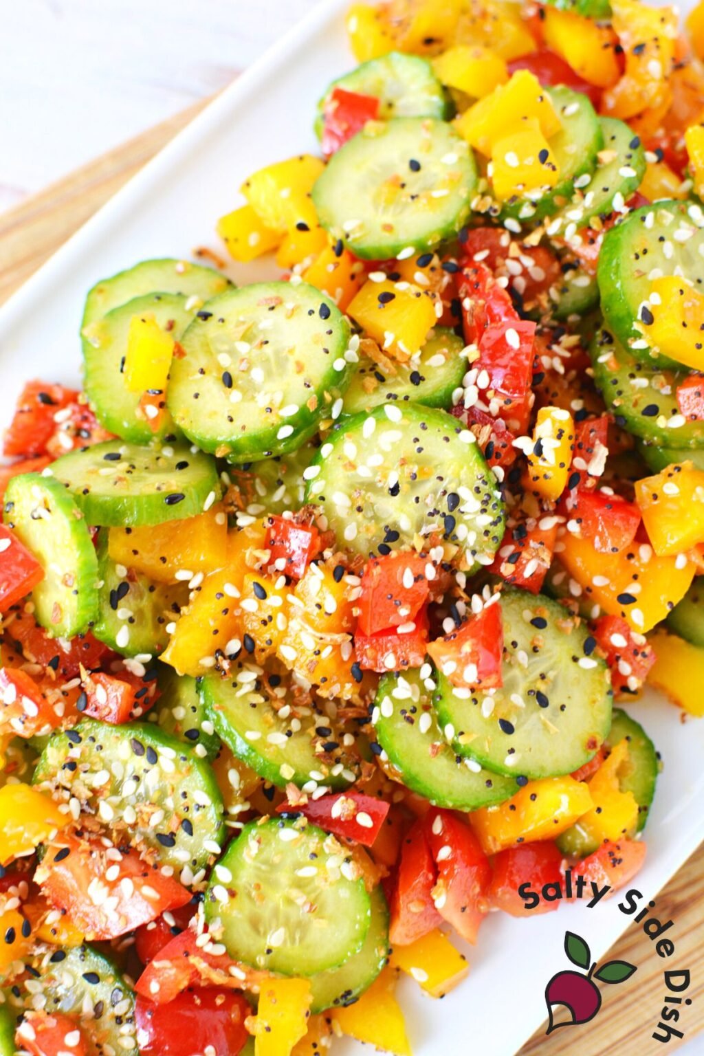 Cucumber Pepper Salad Recipe | 10 Minute Summer Salad FTW!