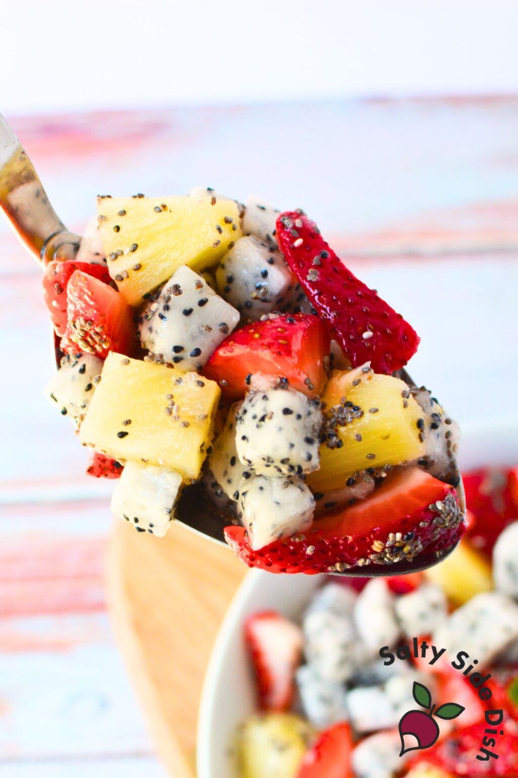 Dragon Fruit Salad - Easy Summer Fruit Salad! | SaltySideDish.com