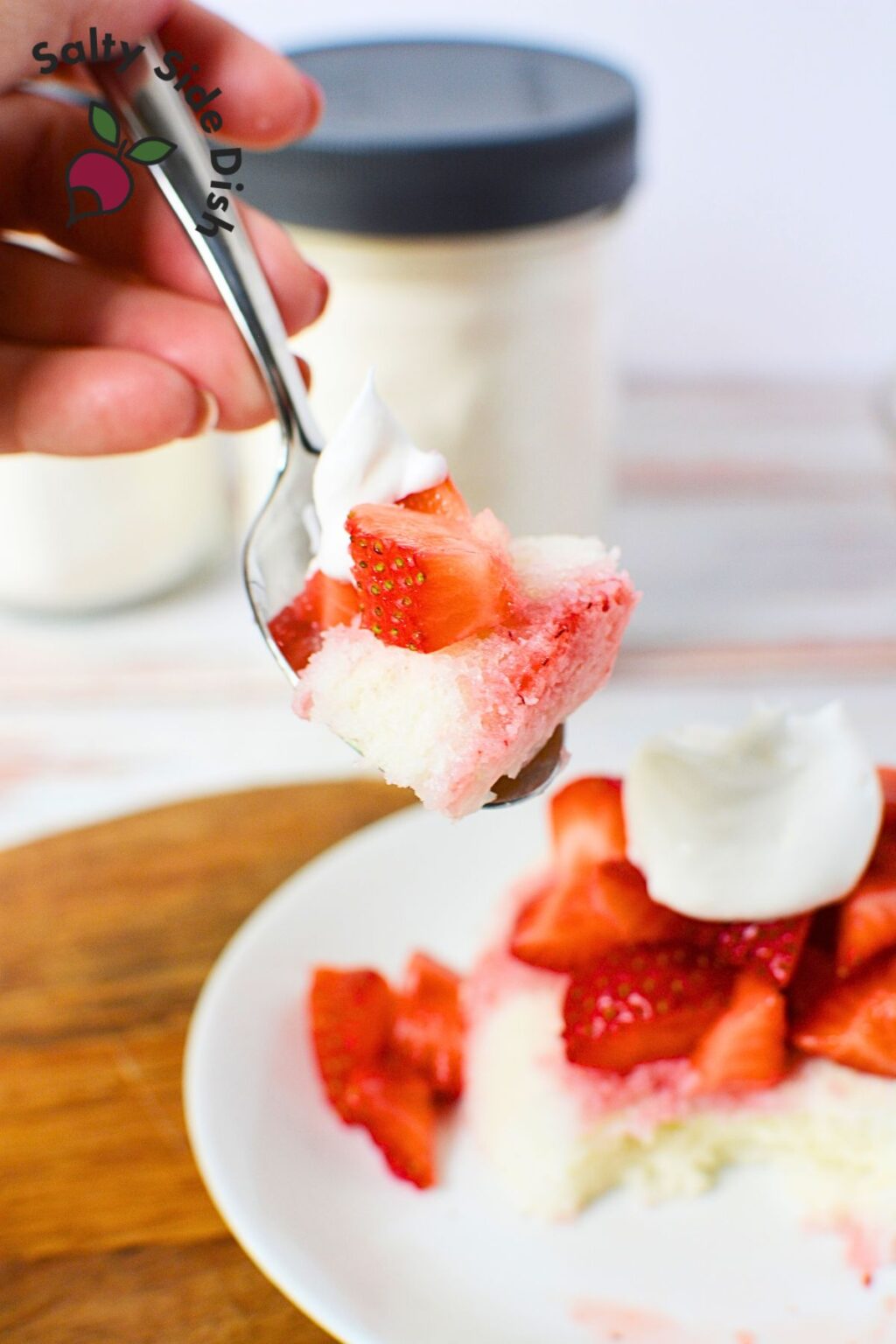 Strawberry Shortcake Made With Angel Food Cake Single Serve Salty