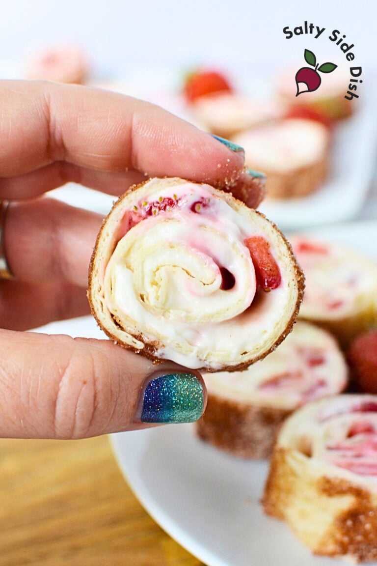 Strawberry Party Pinwheels Recipe with Cheesecake Cream Cheese
