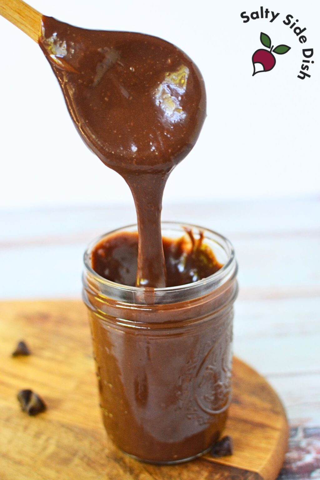 Easy Hot Fudge Recipe made with Chocolate Chips | Salty Side Dish