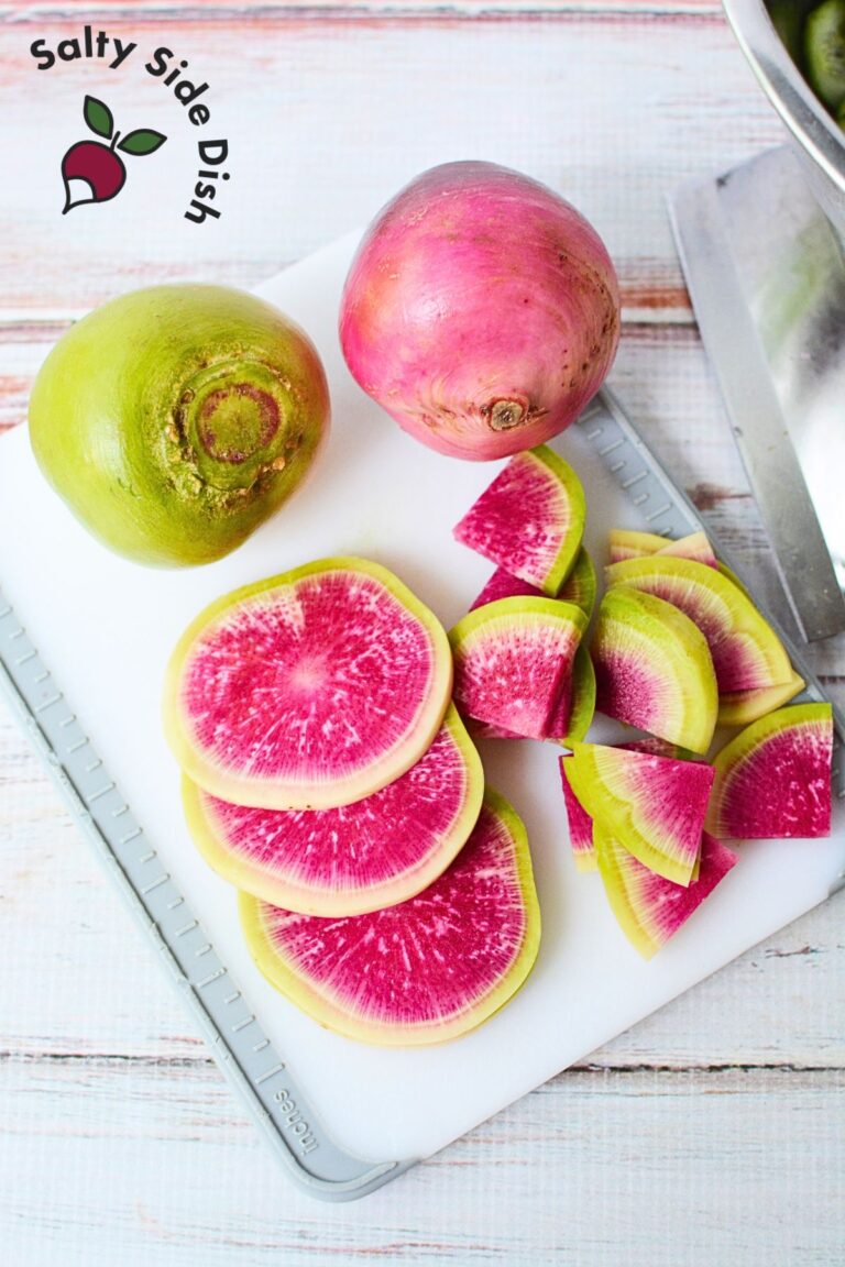 Watermelon Radish Salad Recipe with Sliced Cucumbers | Salty Side Dish