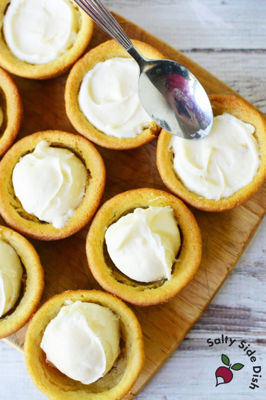 Sugar Cookie Cups with No-Bake Cheesecake Filling | Salty Side Dish