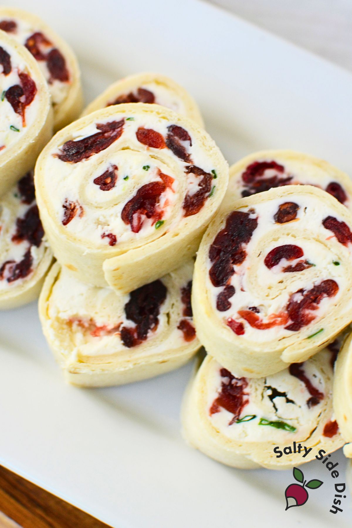 Cranberry Pinwheels with Cream Cheese and Feta | Cold Appetizer